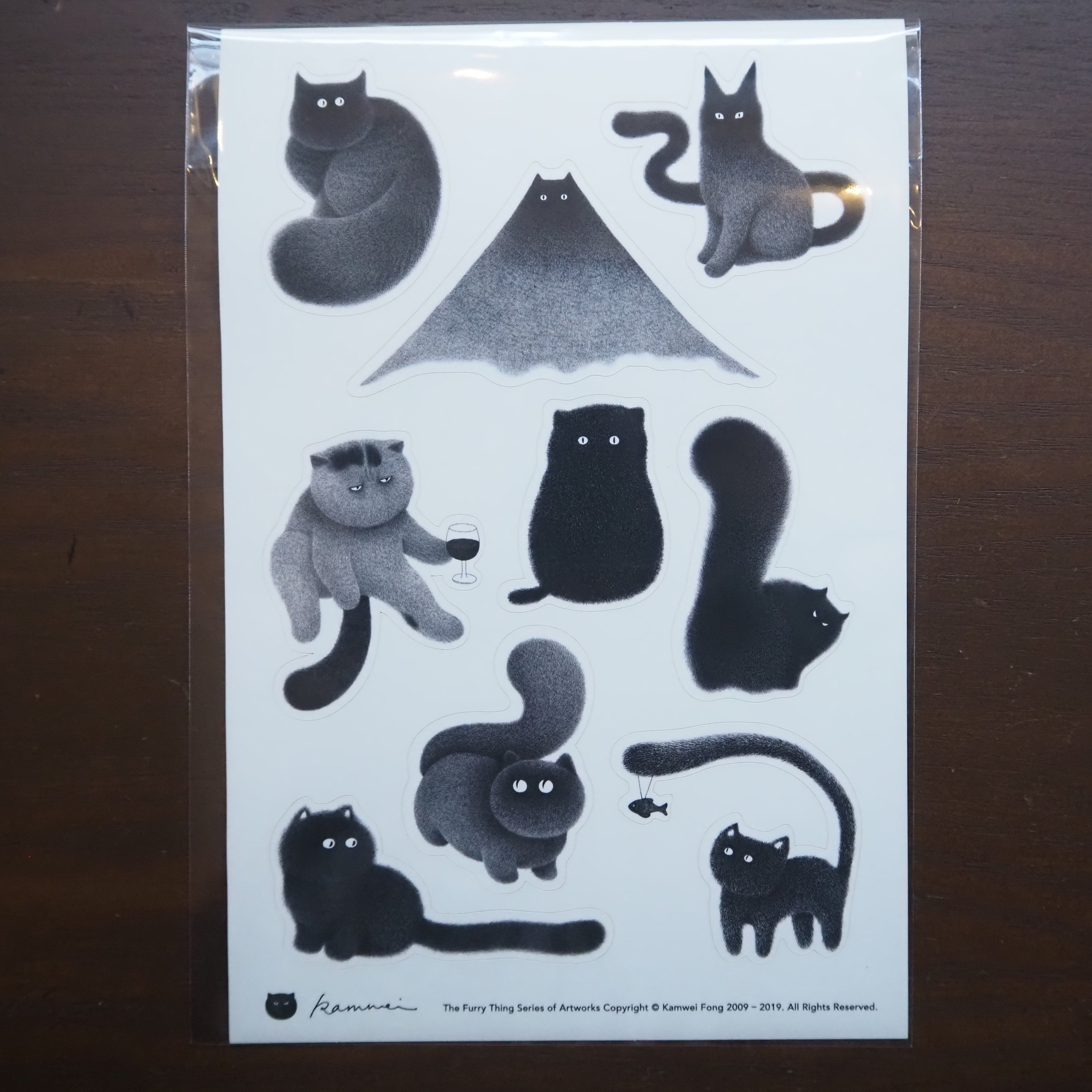 Kamwei Fong The Furry Thing Vinyl sticker sheet G | nora