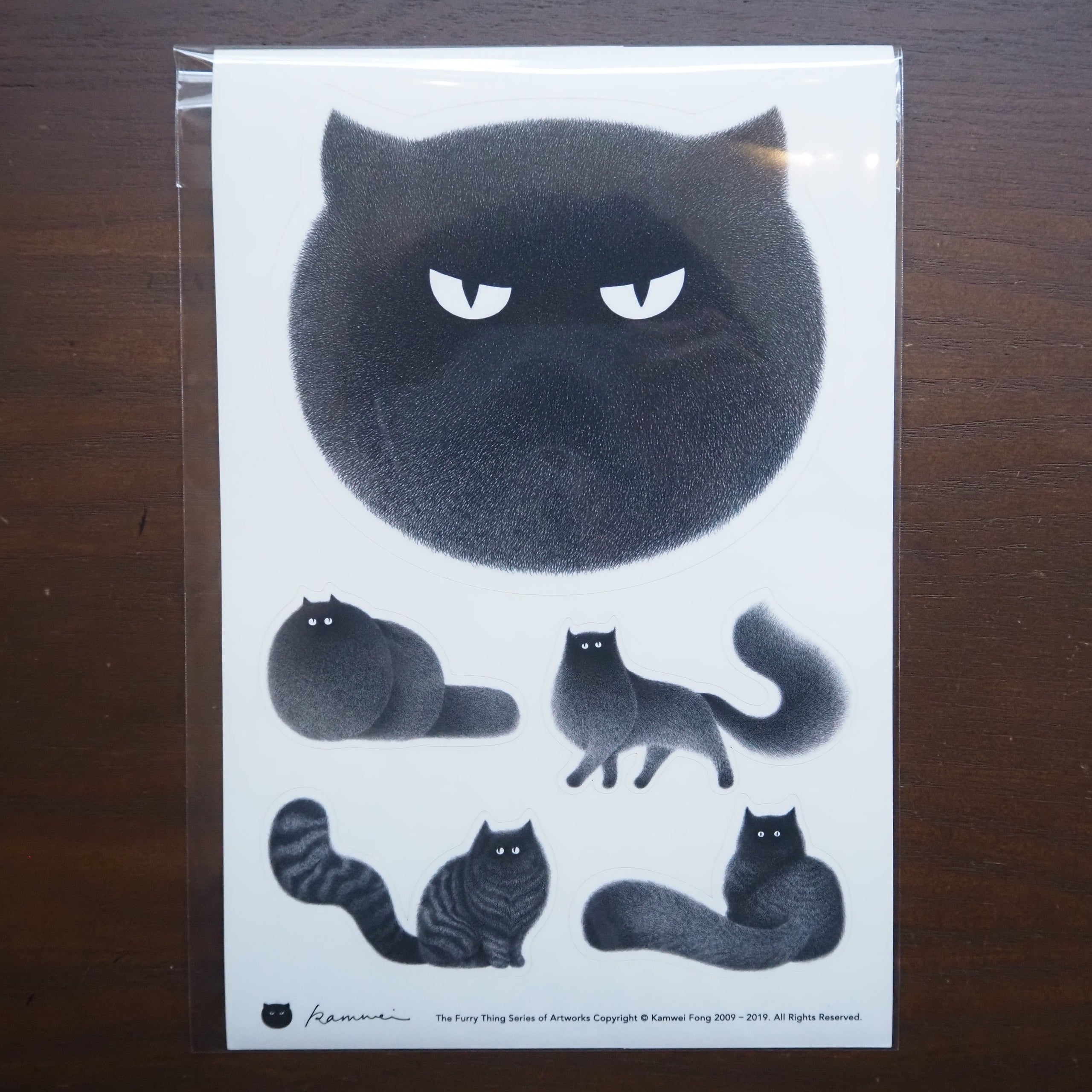 Kamwei Fong The Furry Thing Vinyl sticker sheet A | nora