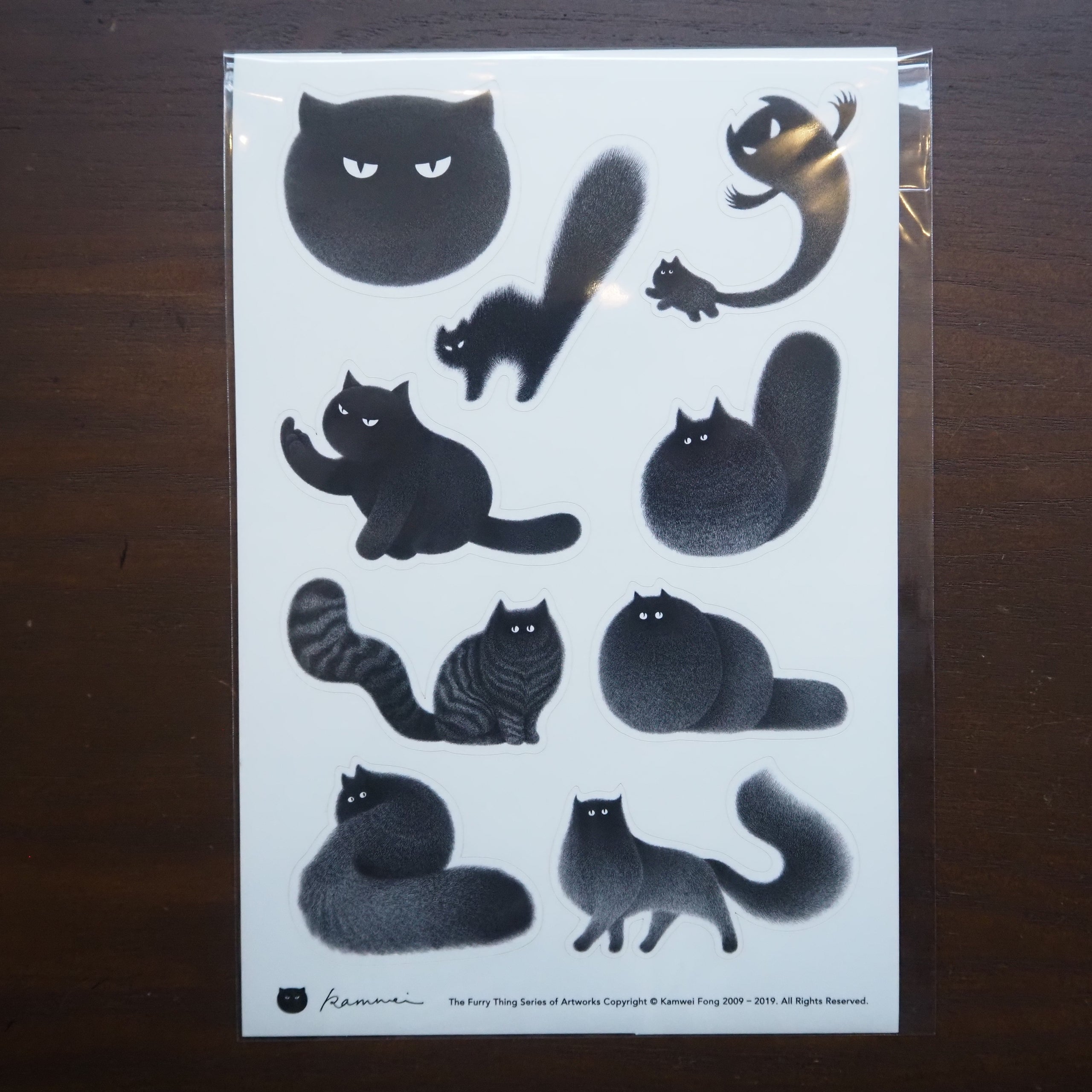 Kamwei Fong The Furry Thing Vinyl sticker sheet F | nora