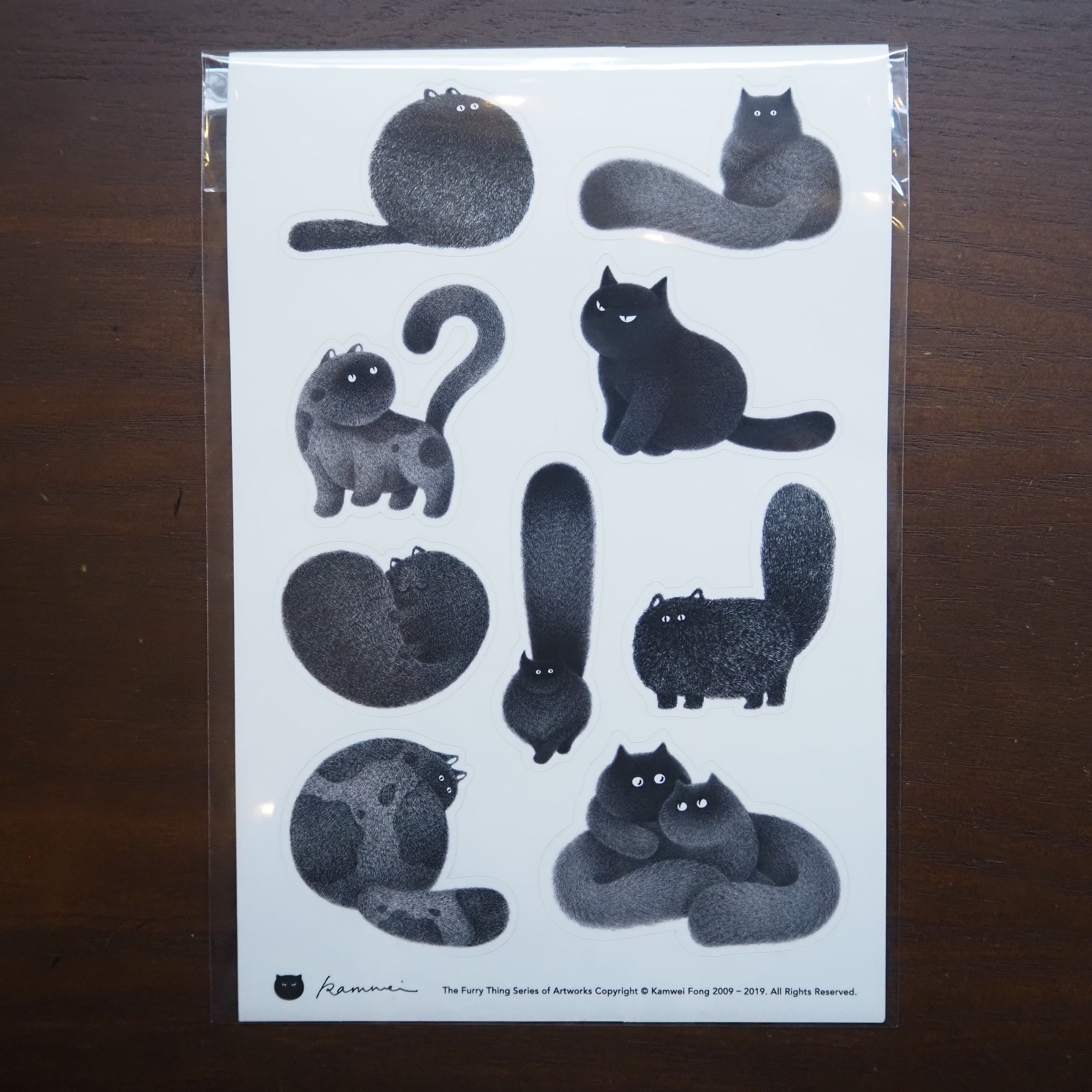 Kamwei Fong The Furry Thing Vinyl sticker sheet H | nora